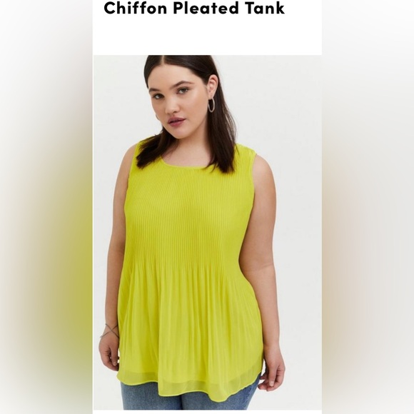 torrid | Tops | Torrid Womens 3x Springtime Green Sleeveless Pleated ...
